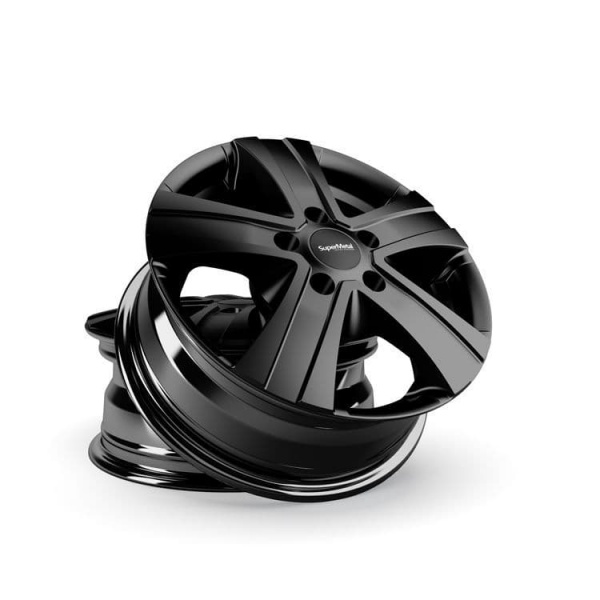 15" SuperMetal Hammer Gloss Black Alloy Wheels - Van Wheels