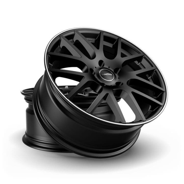 20" SuperMetal Trident Matt Black Polished Rim Alloy Wheels - Van Wheels