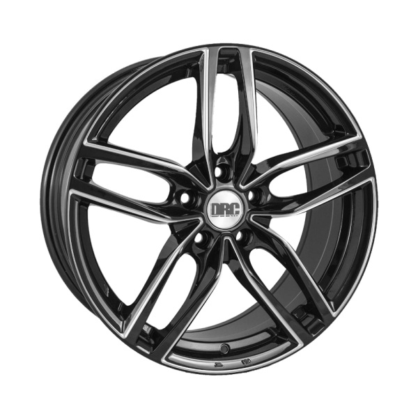 18" DRC Rapide Gloss Black / Polished Lip Alloy Wheels - Van Wheels