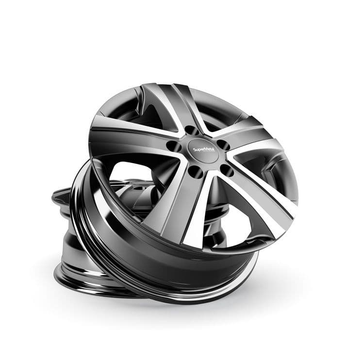 15" SuperMetal Hammer Gloss Grey Polished Alloy Wheels - Van Wheels