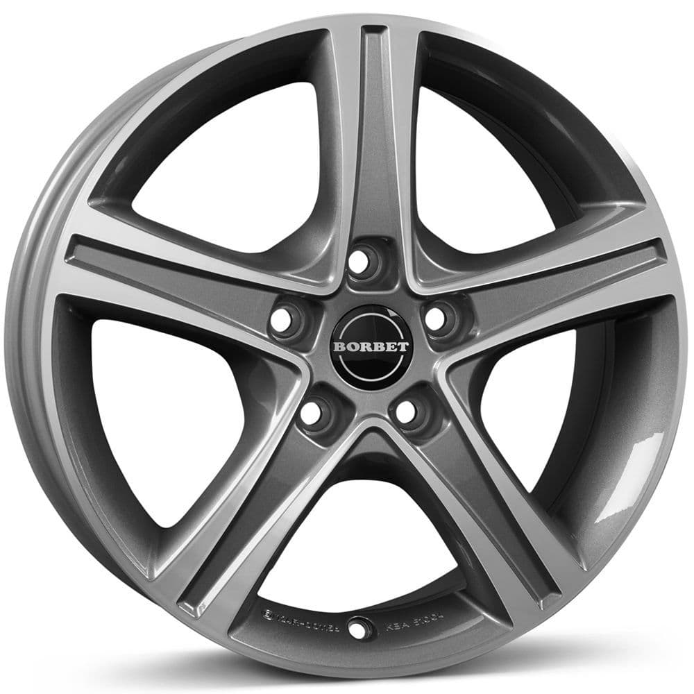 16" Borbet CWD Mistral Anthracite Polished Alloy Wheels - Van Wheels