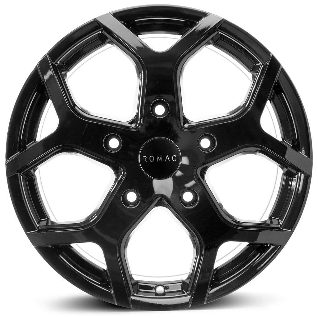 16" Romac Cobra Gloss Black Alloy Wheels - Van Wheels