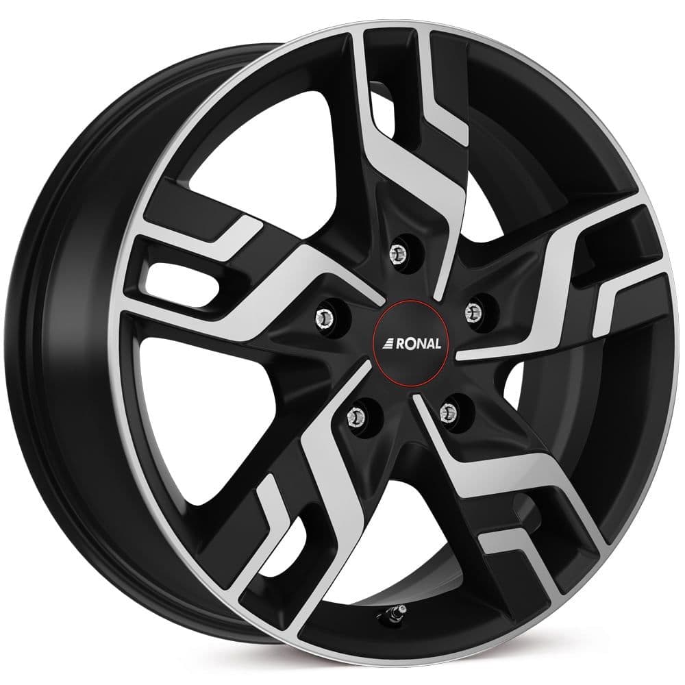 16" Ronal R64 Matt Black Polished Alloy Wheels - Van Wheels