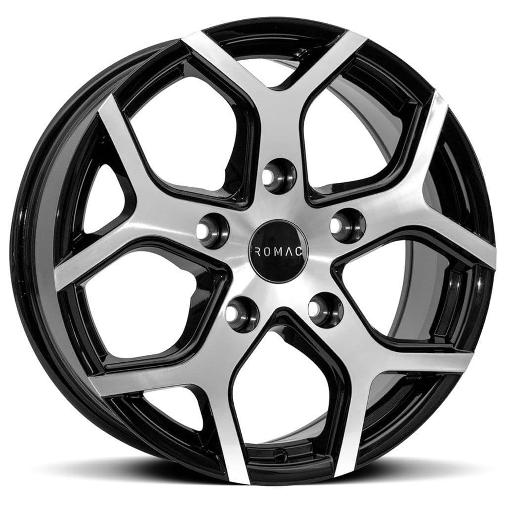 18" Romac Cobra Black Polished Alloy Wheels - Van Wheels