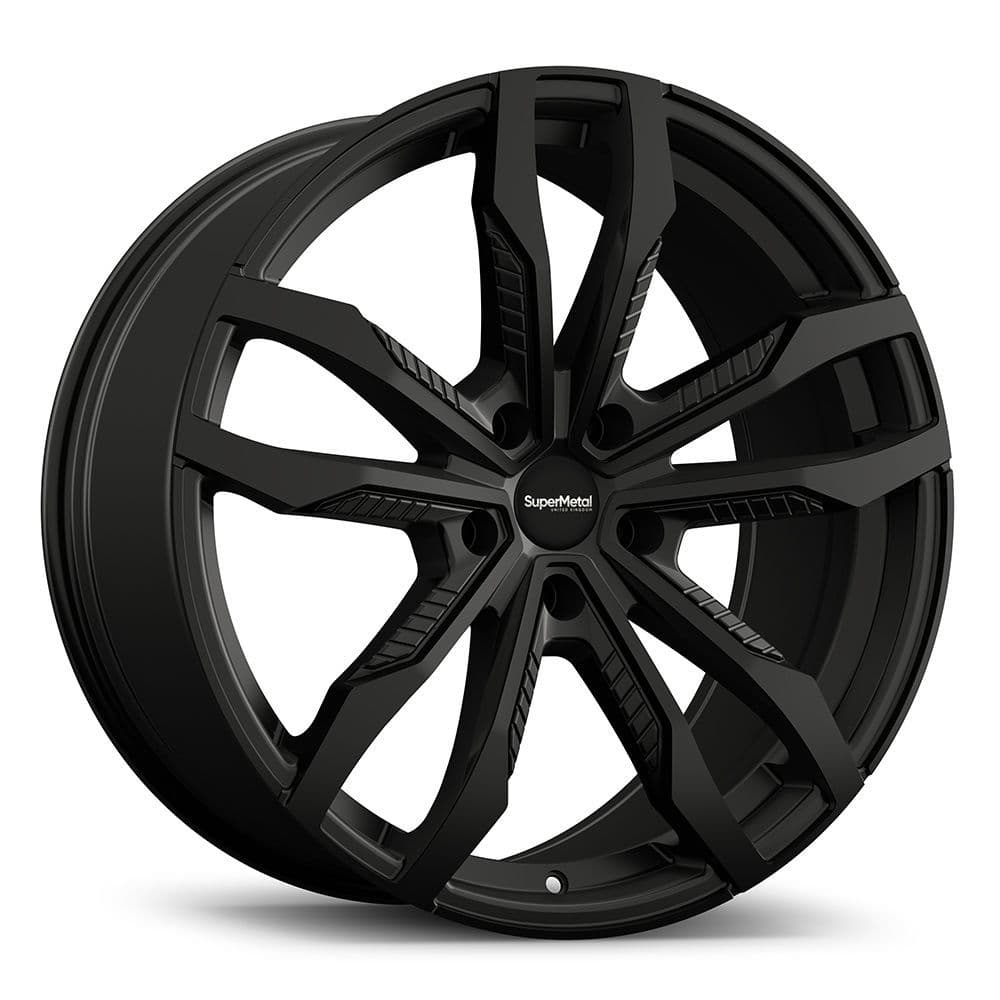20" SuperMetal Fin Matt Black Alloy Wheels - Van Wheels