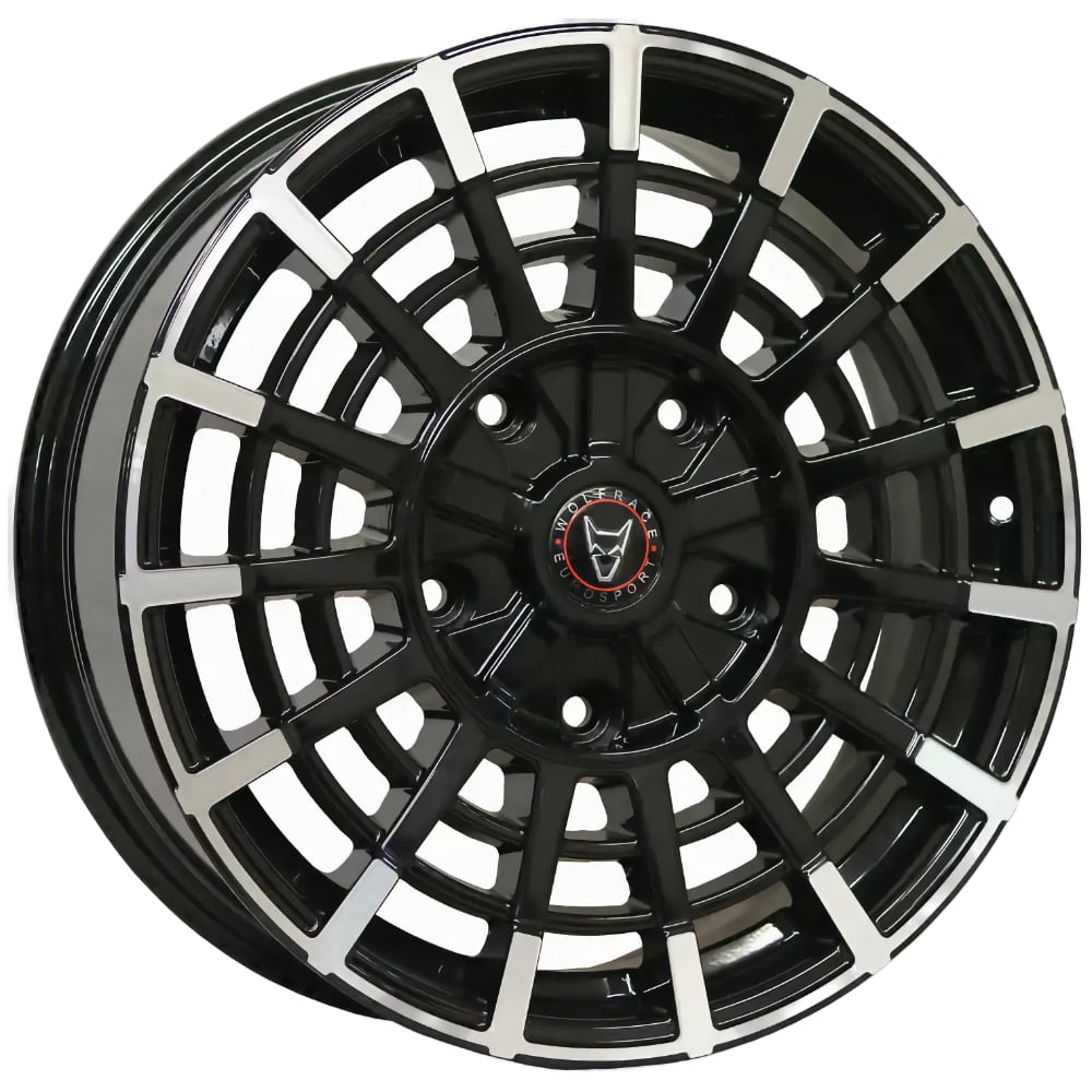 18" Wolfrace Eurosport Turismo Super T Gloss Black Polished Alloy ...
