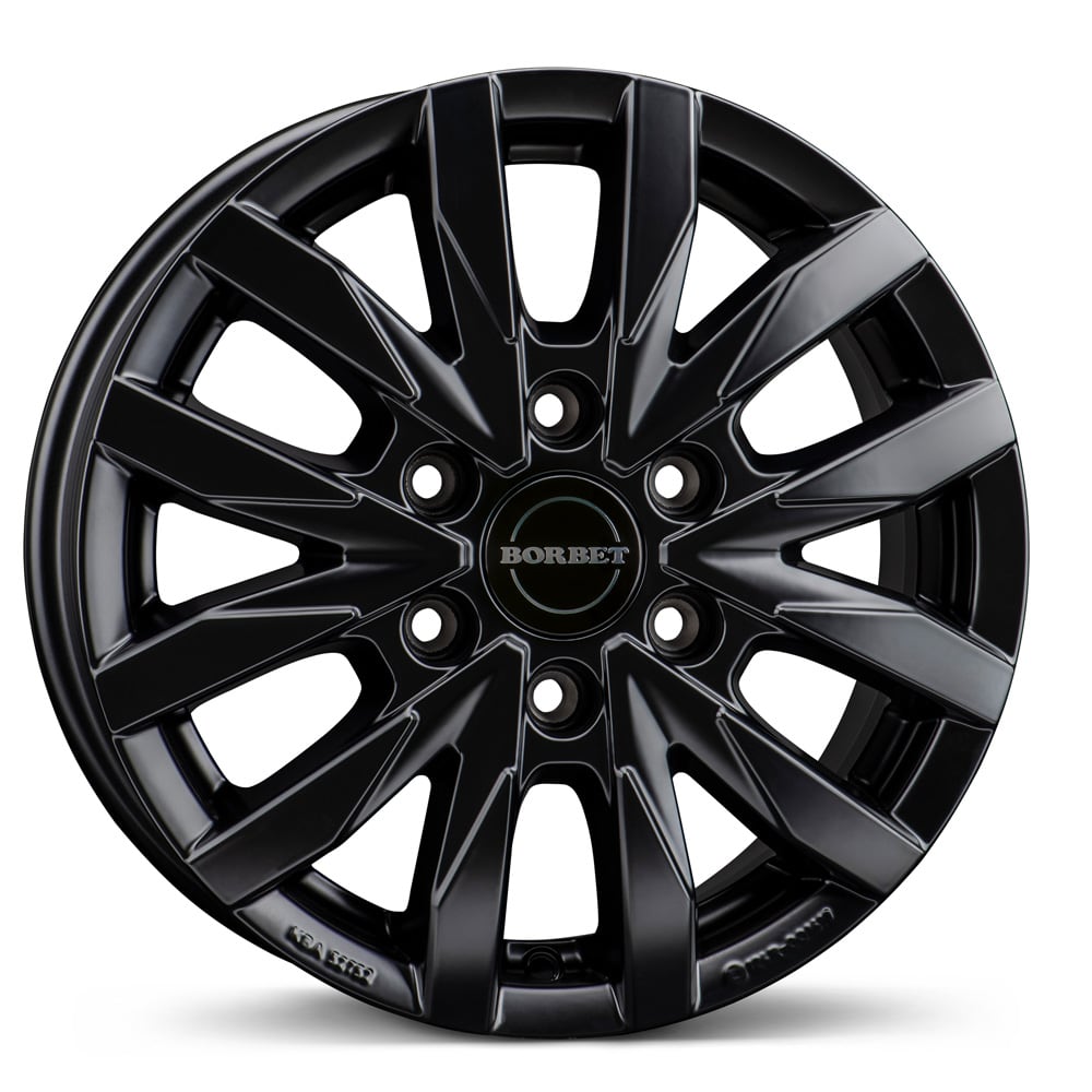 16" Borbet CW6 Matt Black Alloy Wheels - Van Wheels
