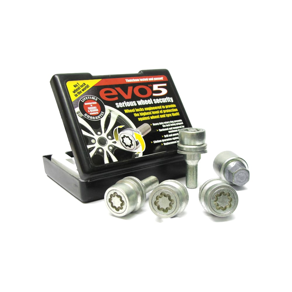 Evo Mk5 Locking Wheel Bolts - Peugeot / Citroen OEM Style - M12x1.5 ...