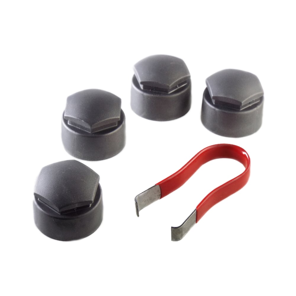 Wheel Nut / Bolt Covers for Evo Mk5 Wheel Locks - Grey - Van Wheels