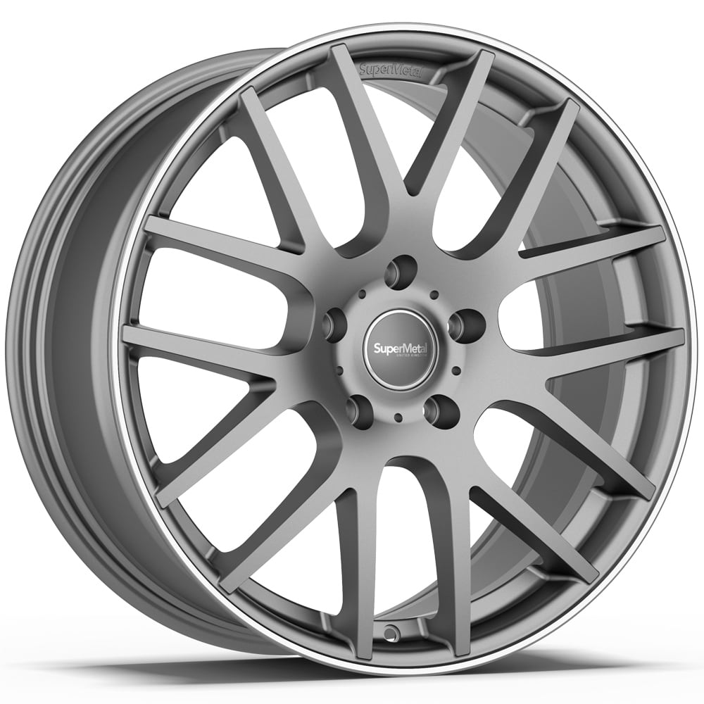 20" SuperMetal Trident Matt Grey Polished Rim Alloy Wheels - Van Wheels