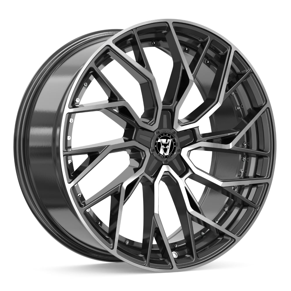 20" Wolfrace 71 Voodoo Gloss Raven Black Polished Alloy Wheels - Van Wheels